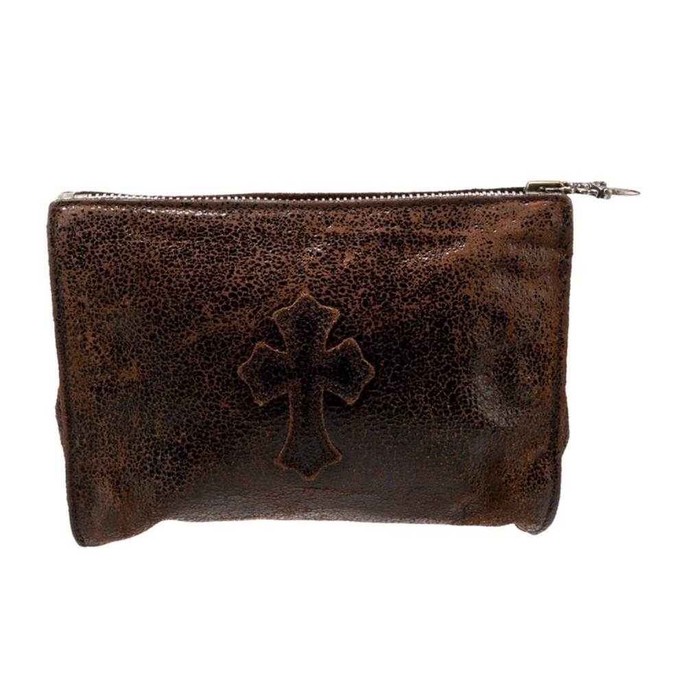 Authentic Chrome Hearts Cross Clutch. Distressed Leat… - Gem